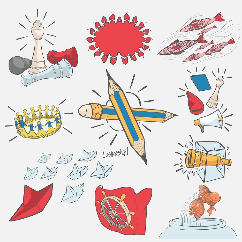 Hand drawing illustration set leadership | Premium Vector - rawpixel