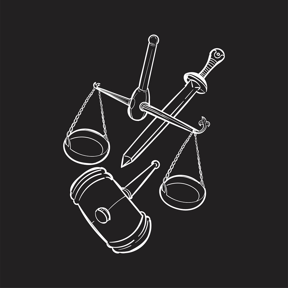 Hand drawing illustration justice concept | Premium Vector Illustration ...