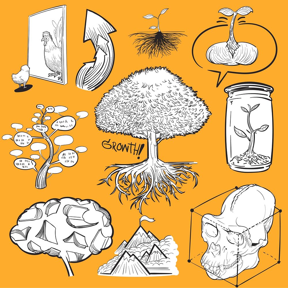 Hand drawing illustration set of development | Premium Vector - rawpixel