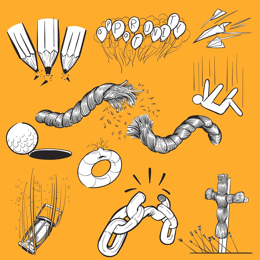 Hand drawing illustration set of fail | Premium Vector - rawpixel