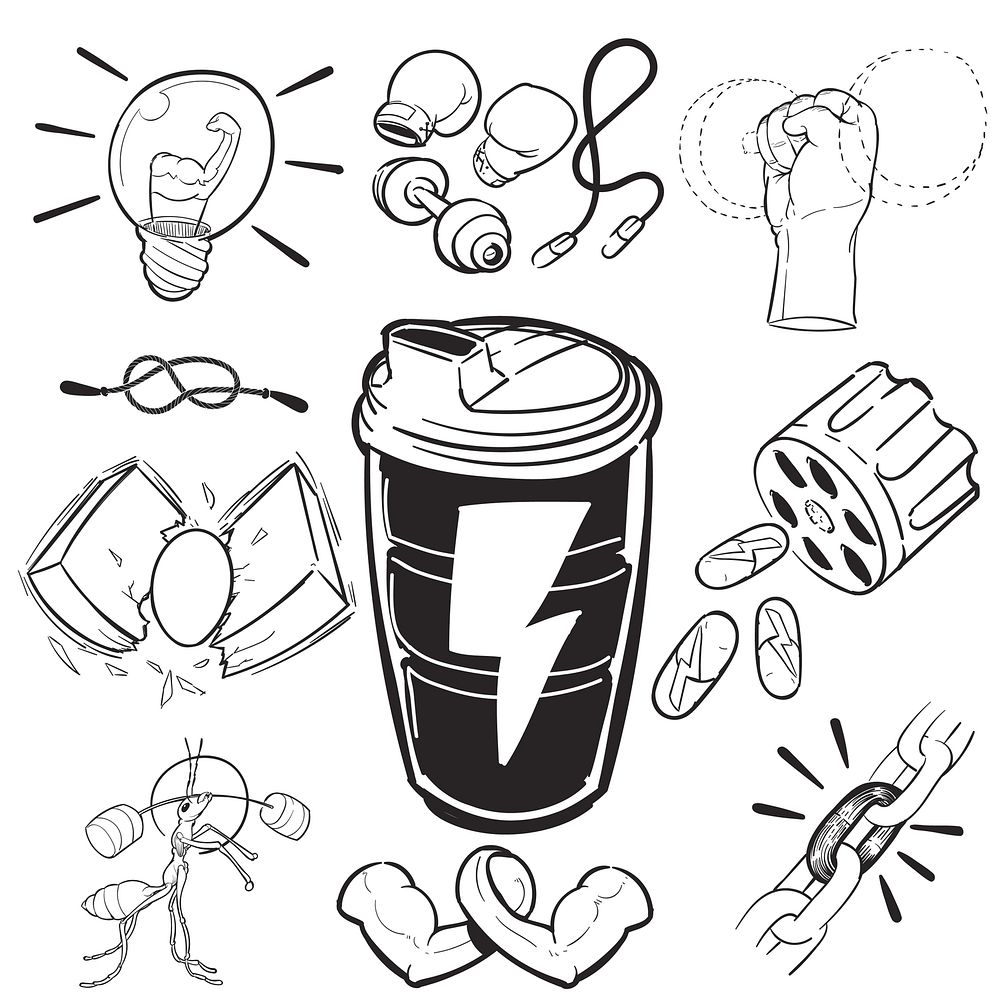 Hand drawing illustration set power | Free Photo - rawpixel