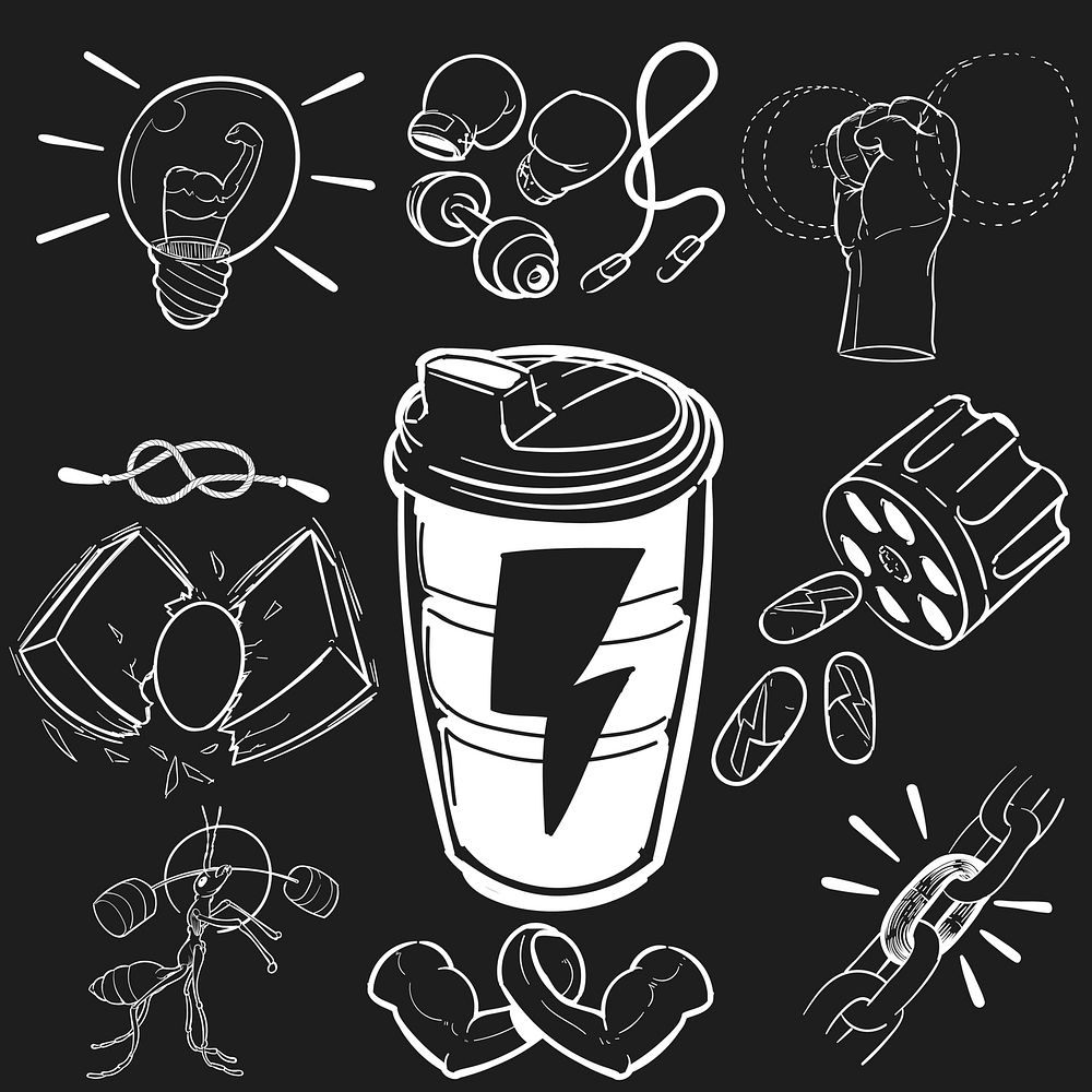 Hand drawing illustration set of power | Premium Vector - rawpixel