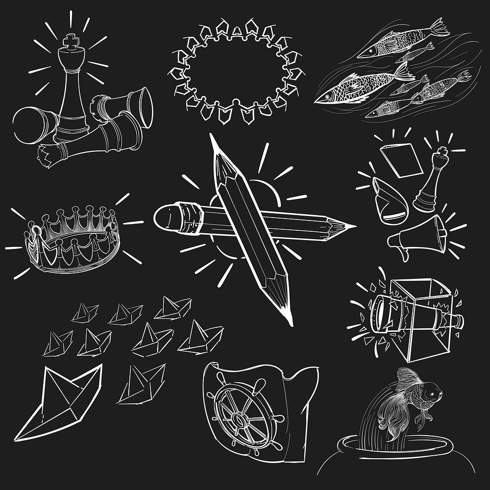 Hand drawing illustration set leadership | Free Photo - rawpixel