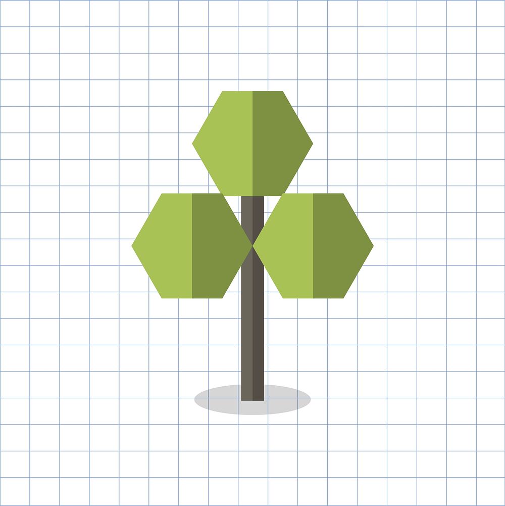 Illustration of a geometric tree | Free Vector - rawpixel