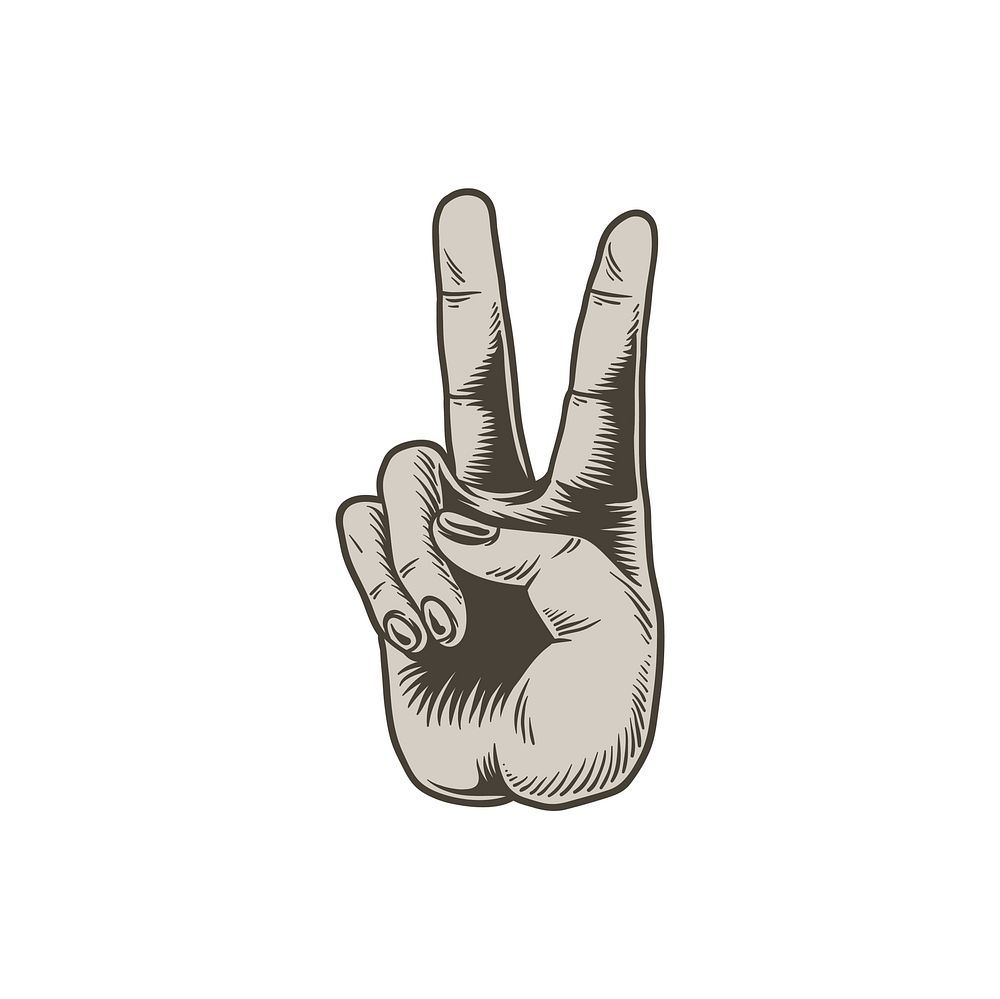 Illustration of victory hand sign | Free Photo Illustration - rawpixel