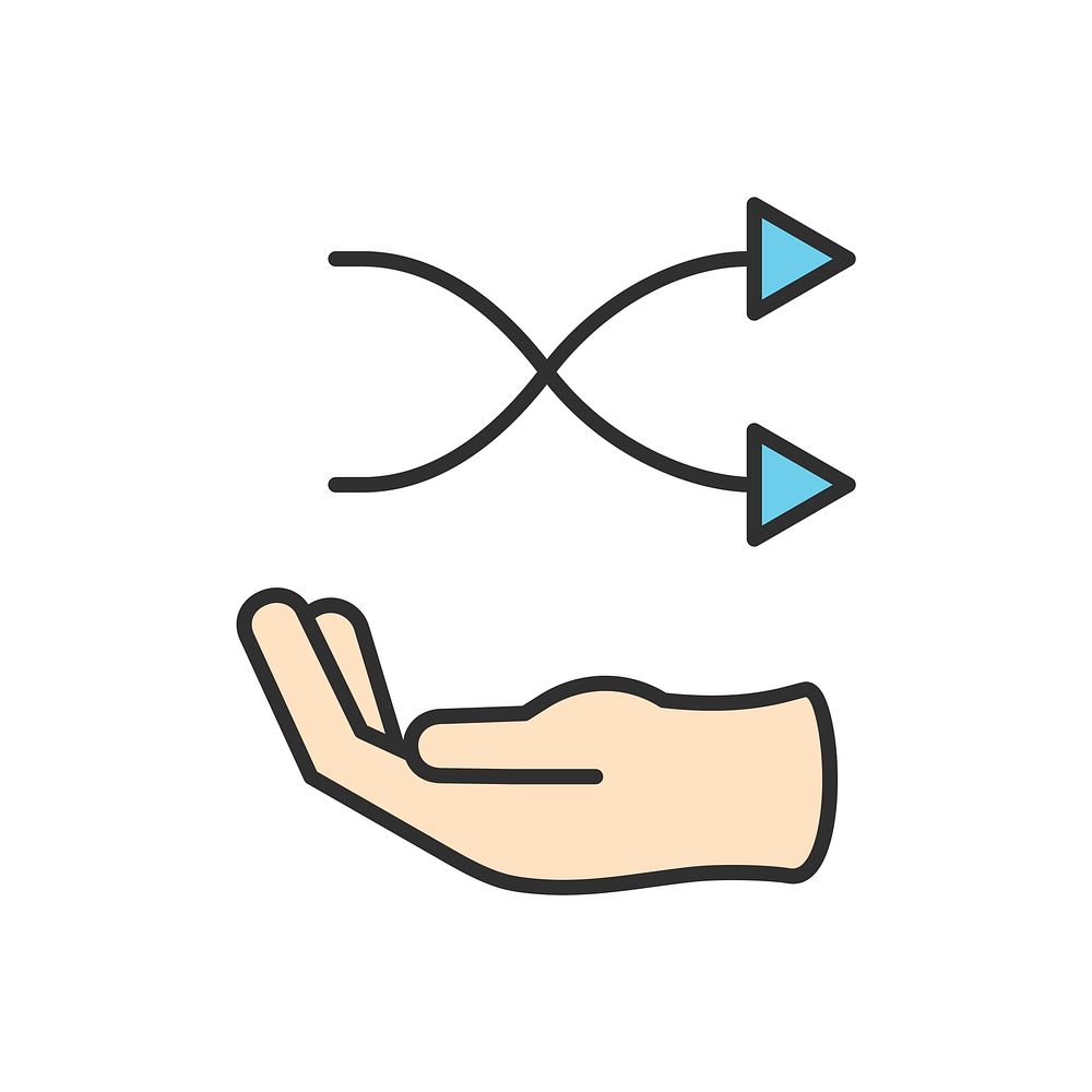 Illustration of music shuffle icon | Free Vector - rawpixel