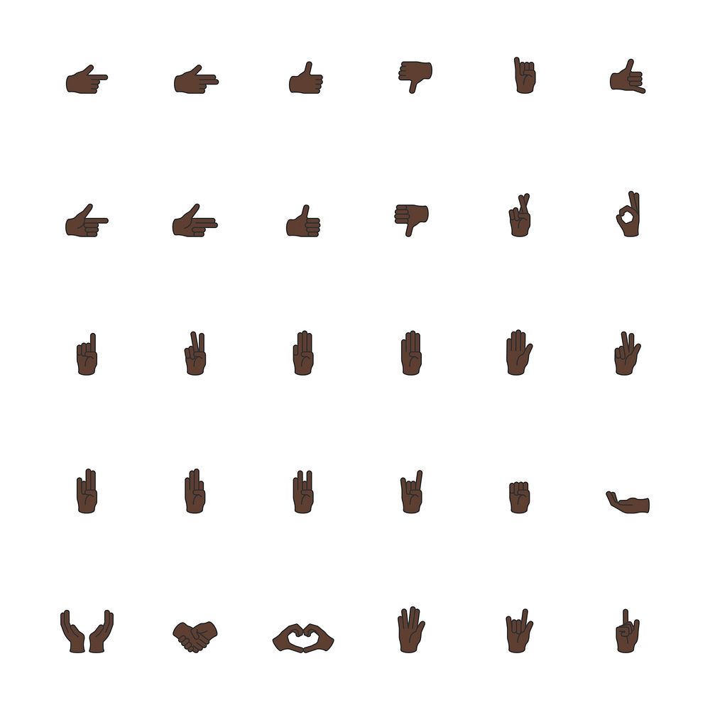 Illustration hands gesture set thin | Premium Vector - rawpixel