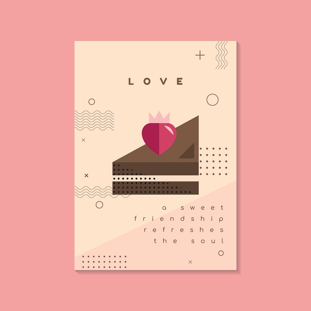 Pastel Valentine's day poster and | Free Vector - rawpixel