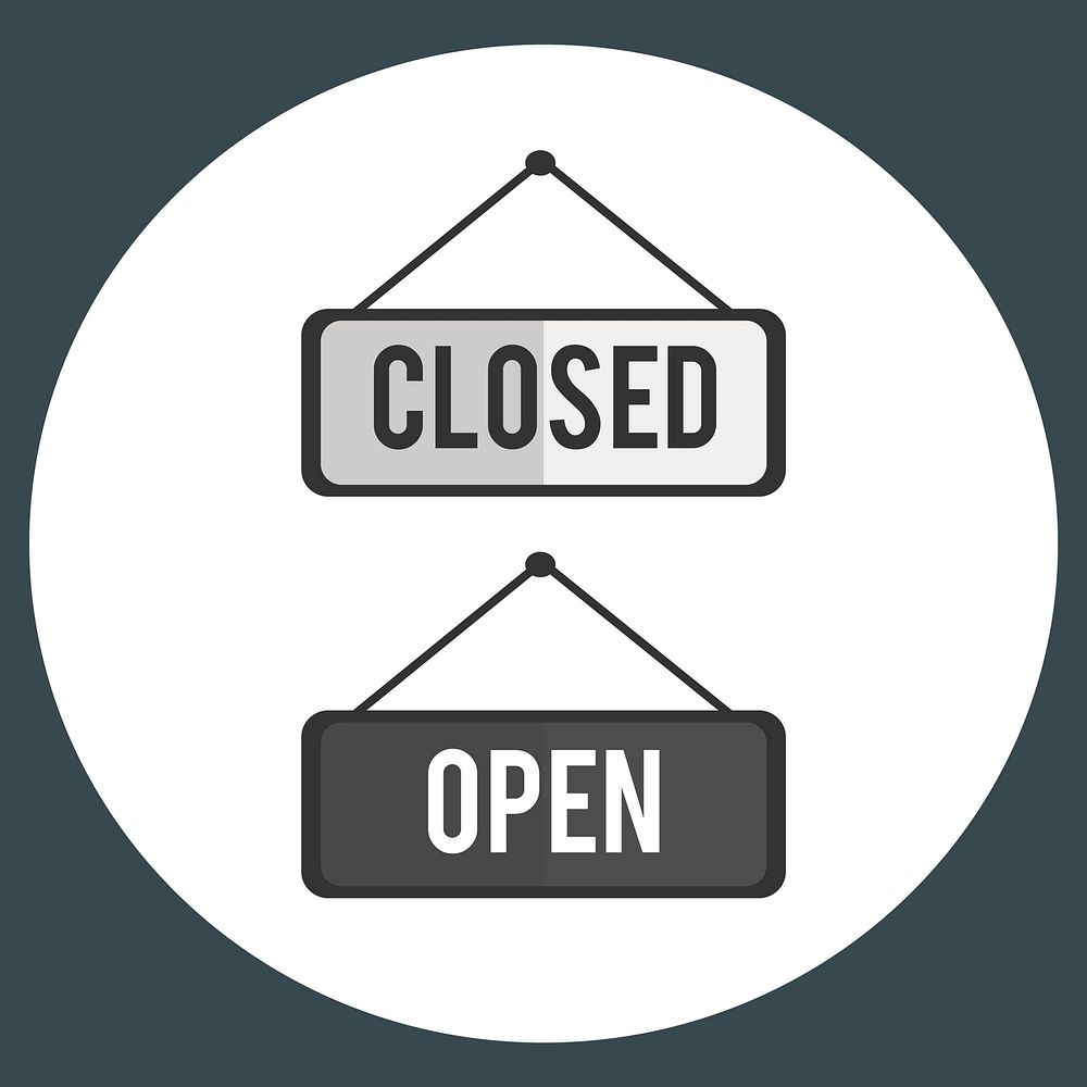 Illustration open and close sign | Premium Vector - rawpixel