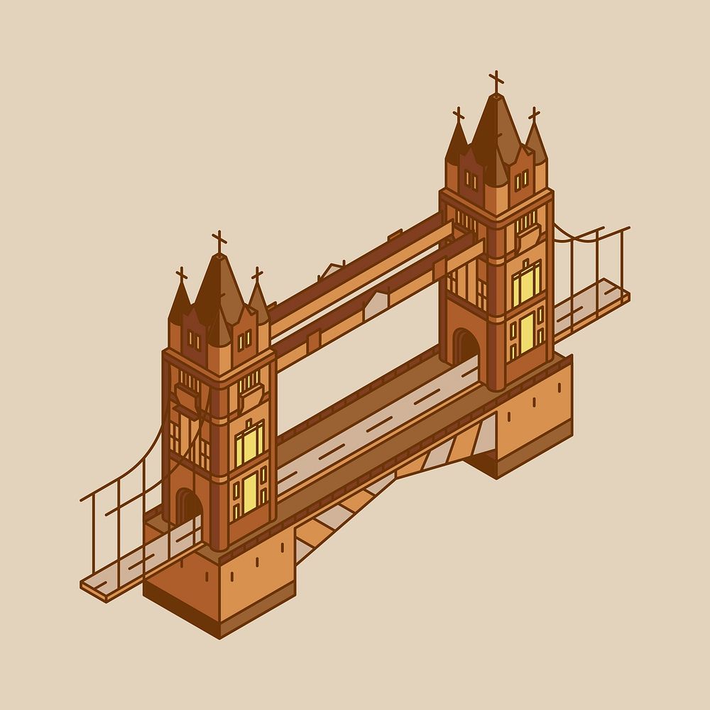 Illustration of London bridge in UK | Free Vector Illustration - rawpixel