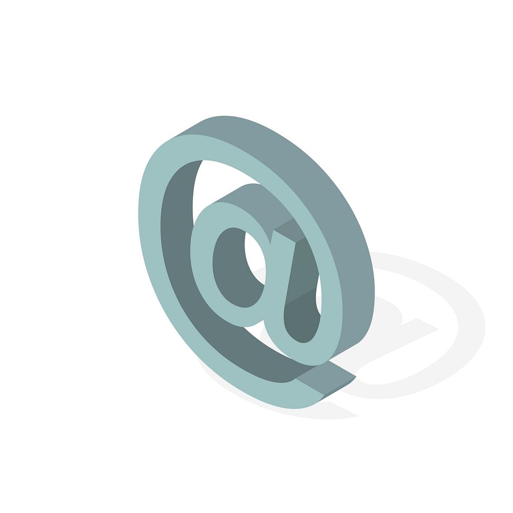 Vector icon of at symbol | Free Vector - rawpixel