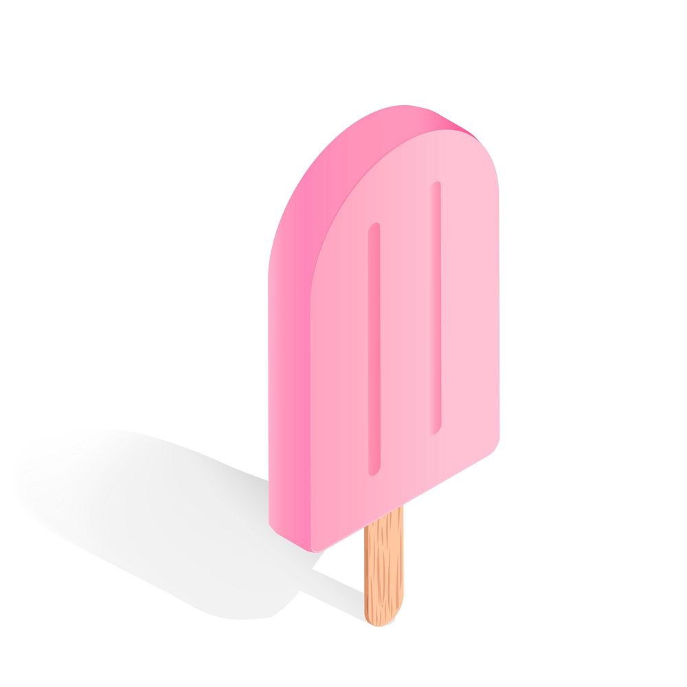 Vector icon of pink ice | Free Vector - rawpixel