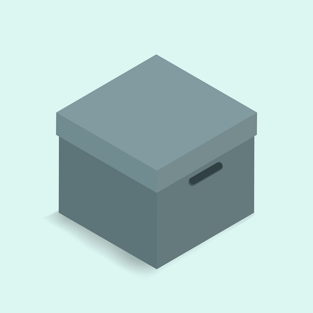 Vector 3D container box icon | Premium Vector - rawpixel