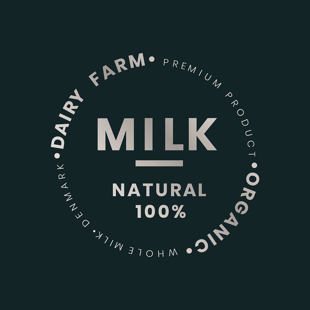 Dairy farm milk logo badge | Premium Vector - rawpixel