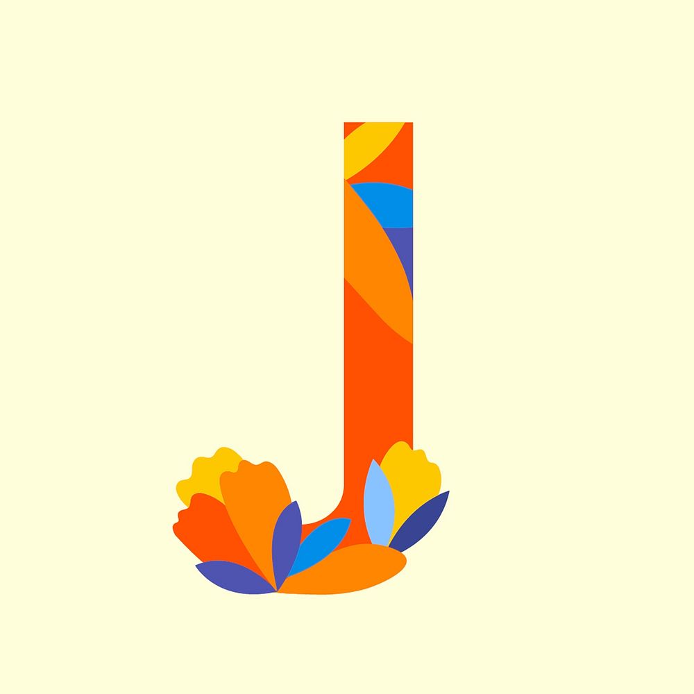 Floral patterned letters vector | Premium Vector - rawpixel