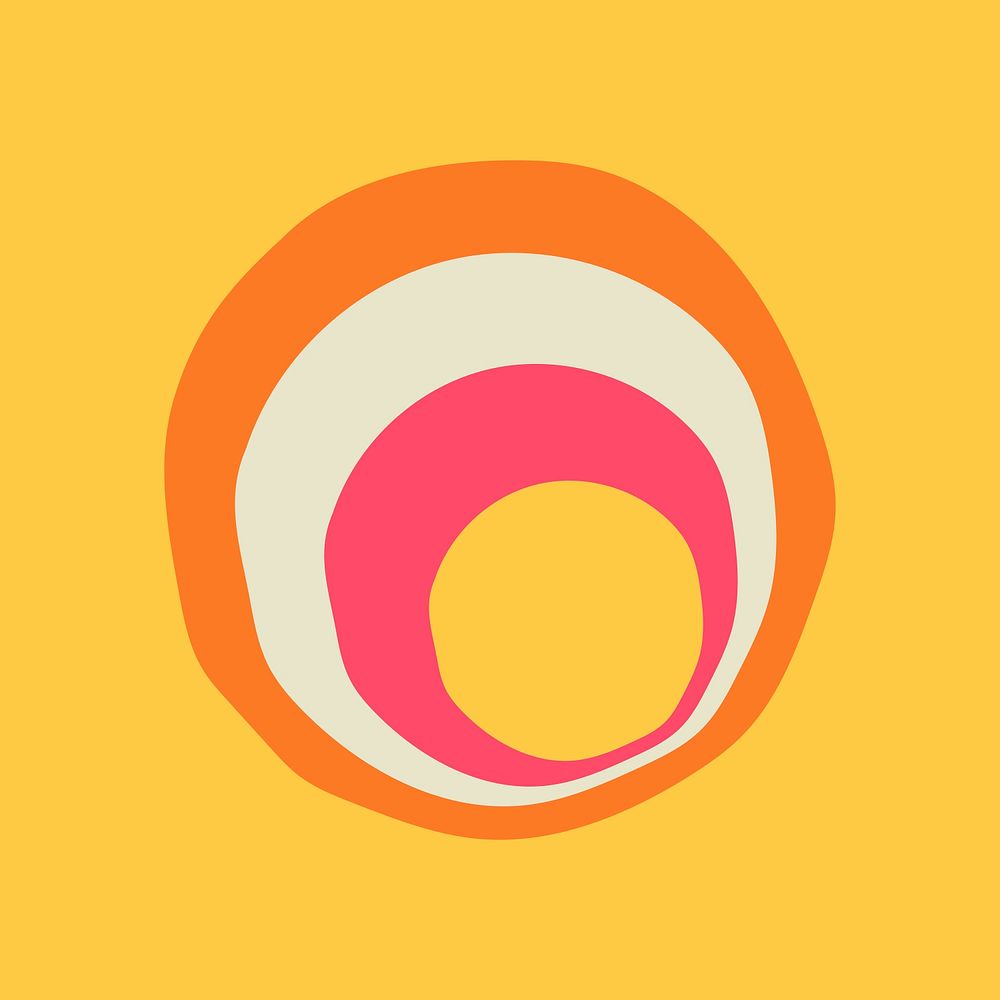 Retro abstract circle illustration, colorful | Free Photo - rawpixel