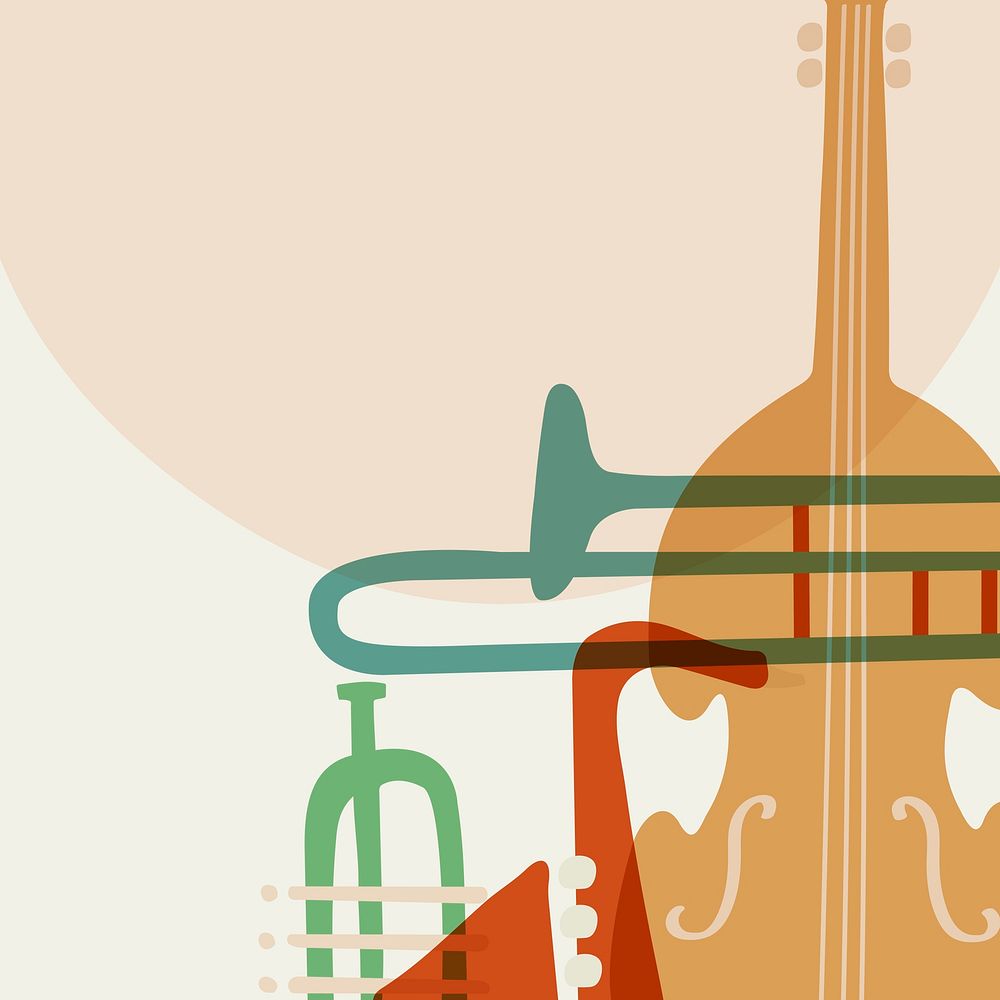 Colorful aesthetic background, musical instrument | Free Photo - rawpixel
