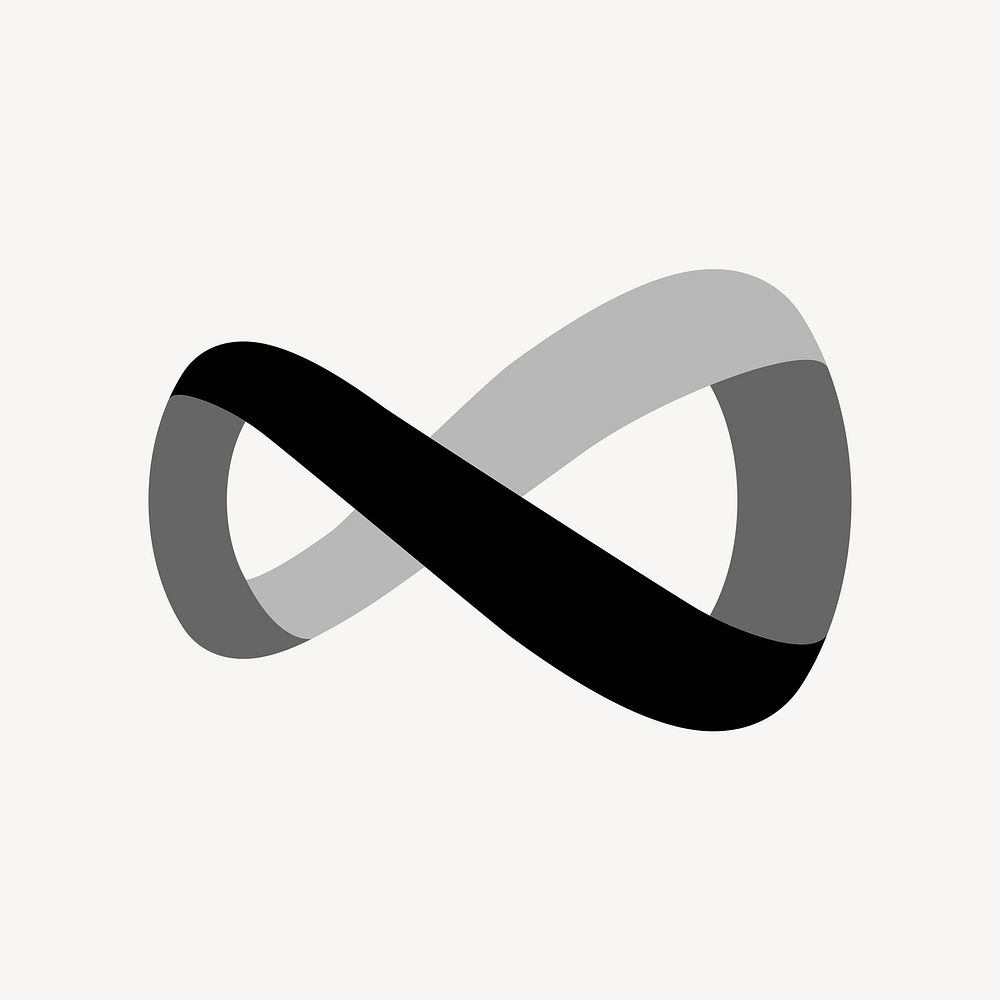 Black infinity logo element, black | Premium PSD - rawpixel