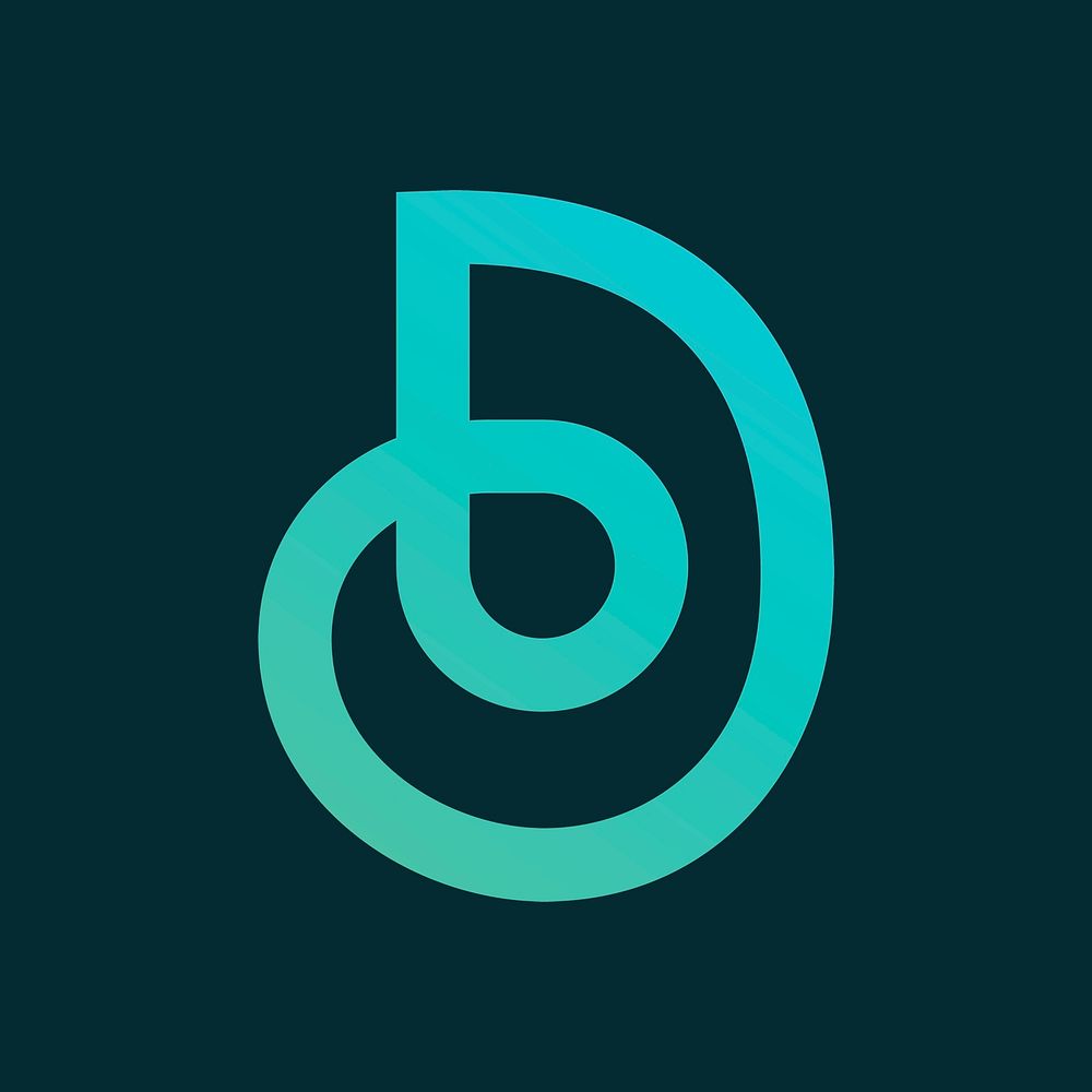 Abstract teal business logo element, | PSD - rawpixel