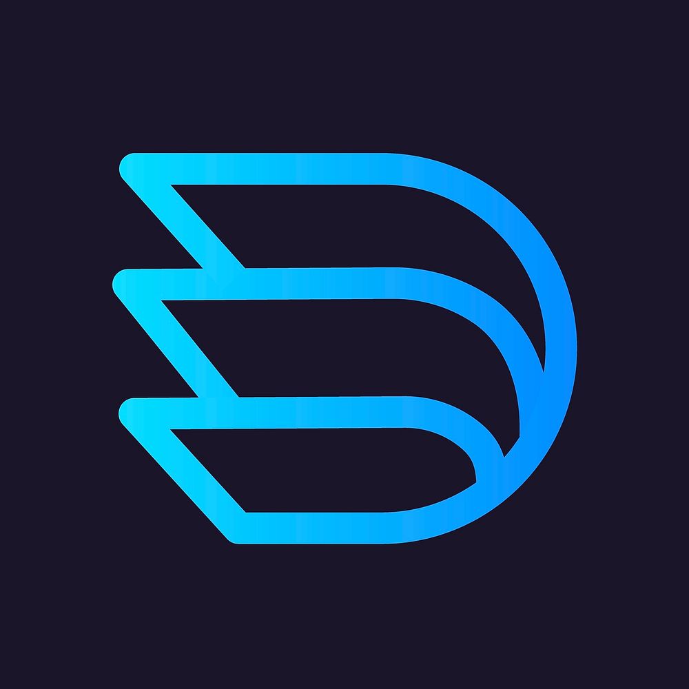 Blue geometric business logo element, | Vector - rawpixel