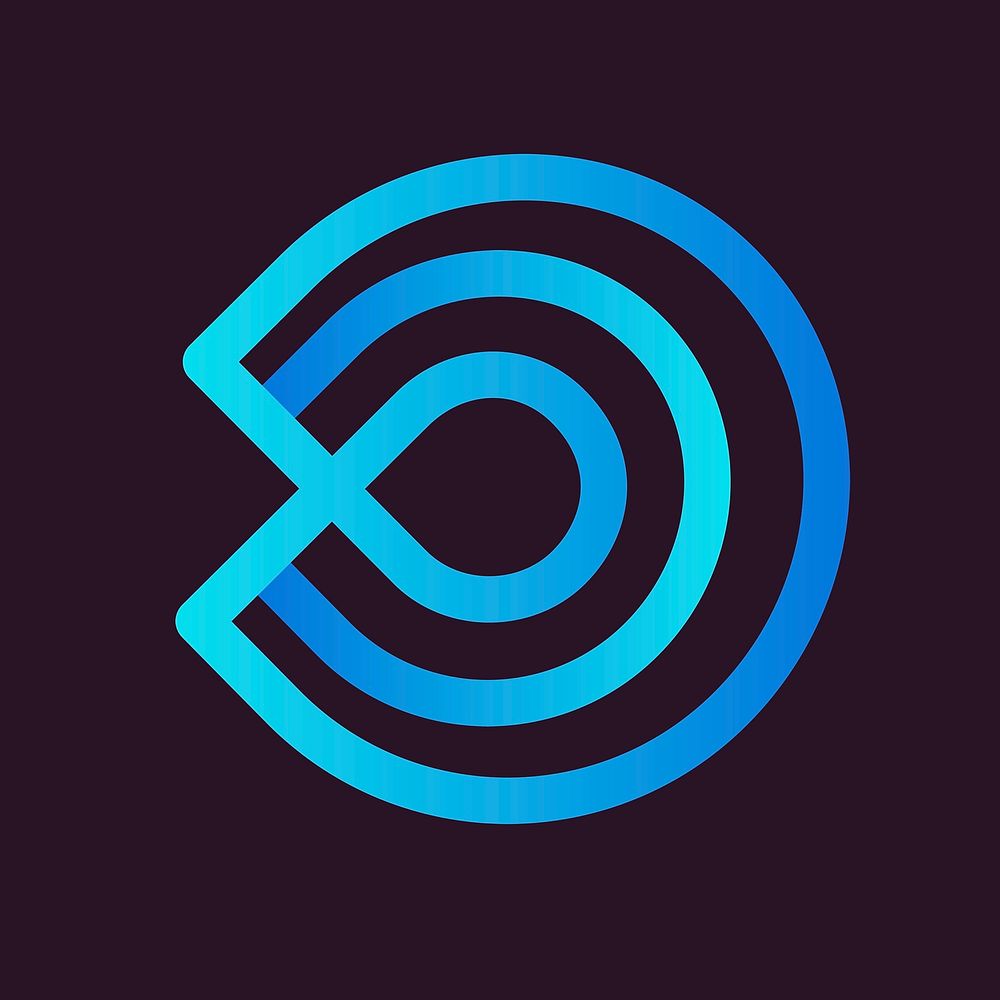 Blue gradient abstract business logo | PSD - rawpixel