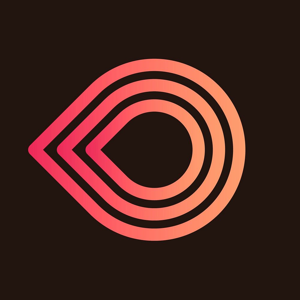 Red geometric business logo element, | Vector - rawpixel