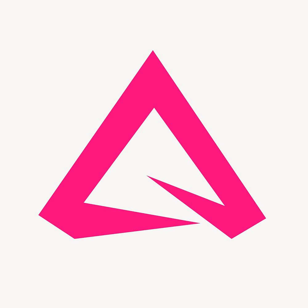Pink triangle logo modern design | Vector - rawpixel