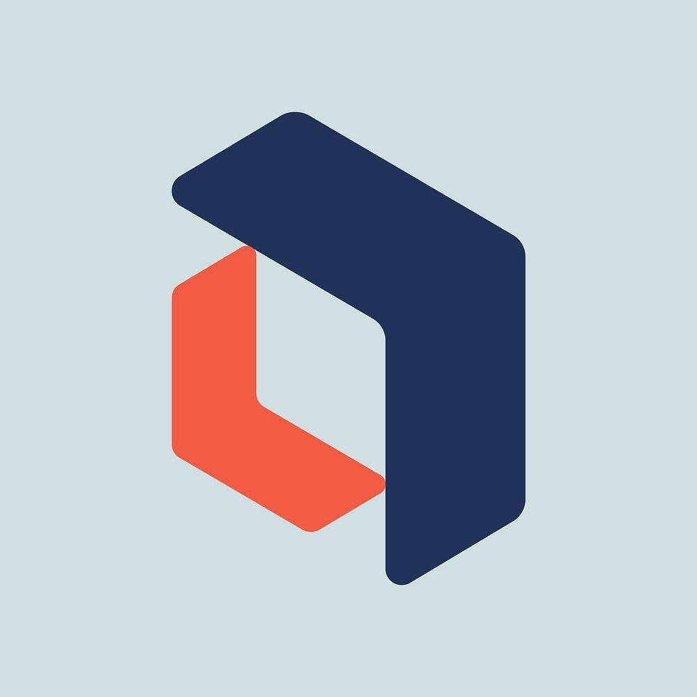 Abstract blue and red badge, | Free Photo - rawpixel