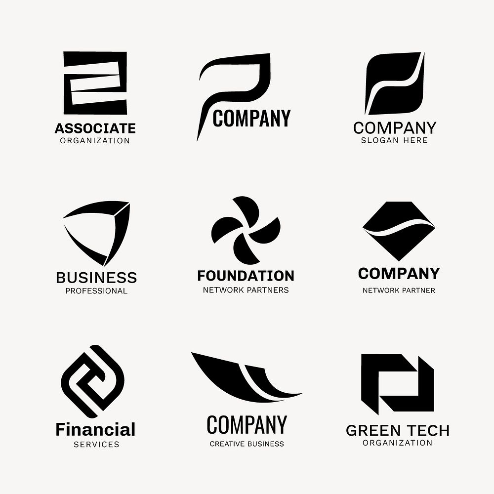 Business logo template, black geometric | Premium Vector - rawpixel
