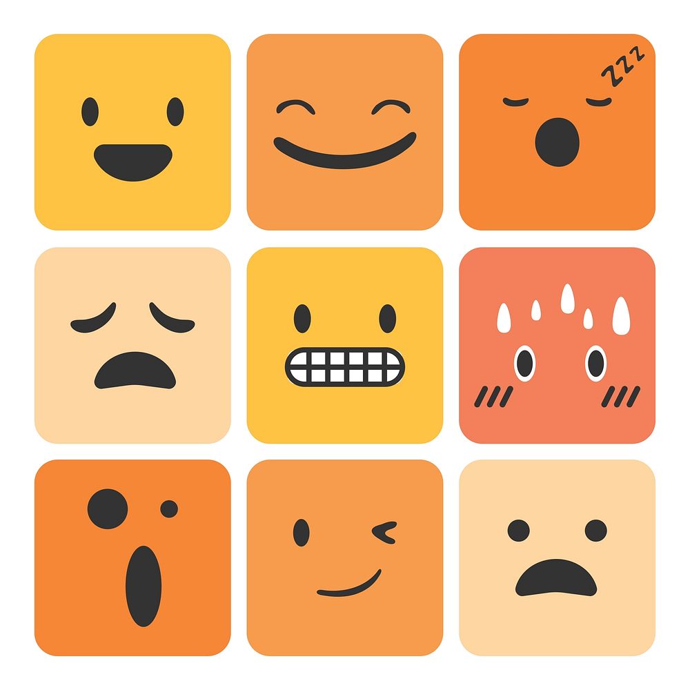 Set of emoji feeling expression | Free Vector - rawpixel