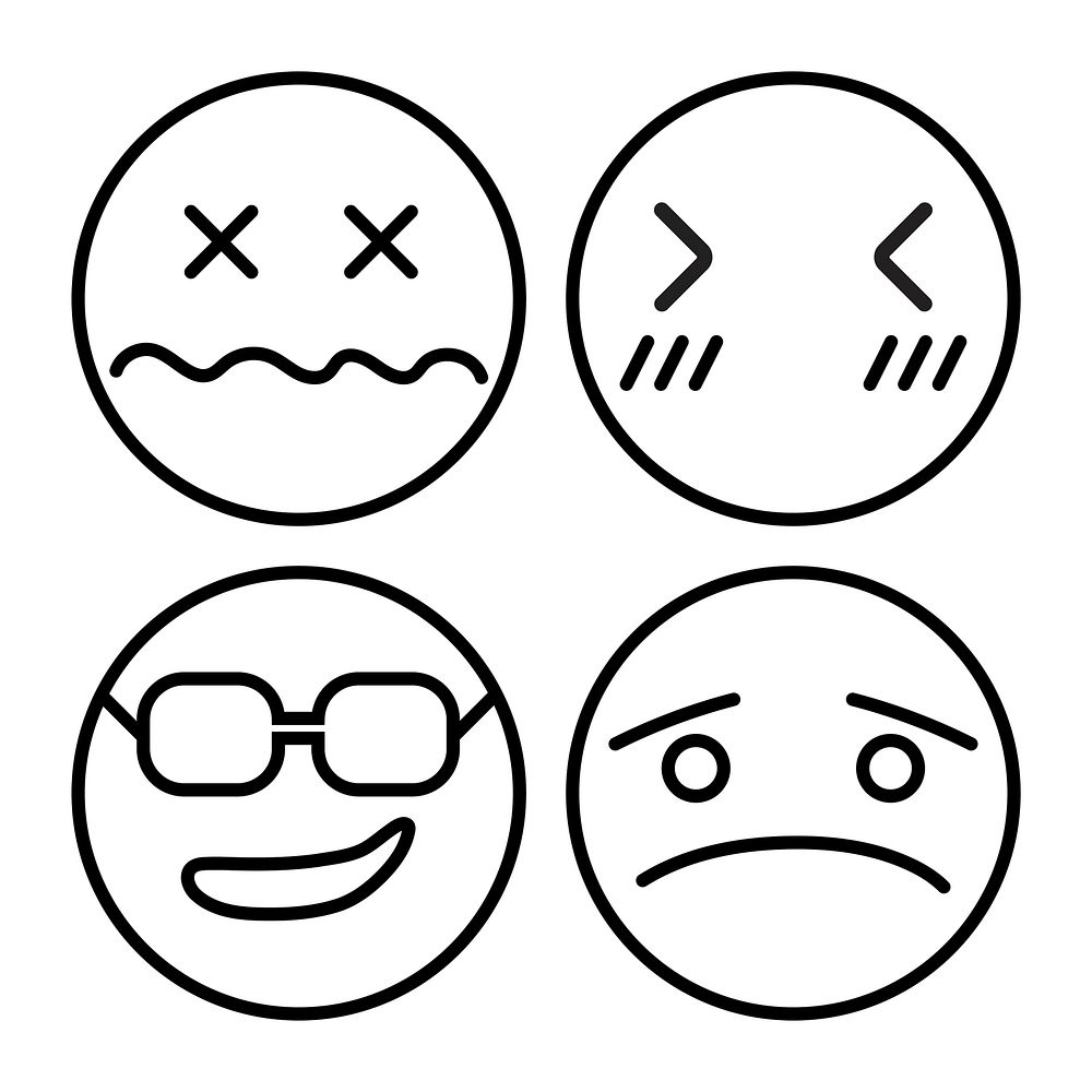 Set of emoji feeling expression | Free Vector - rawpixel