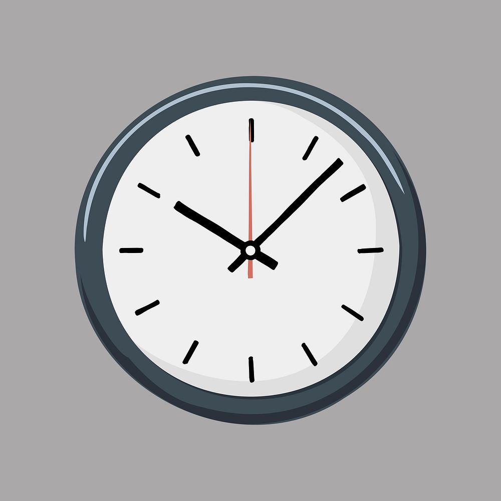 Clock sticker, business, time pressure | Premium Vector Illustration ...