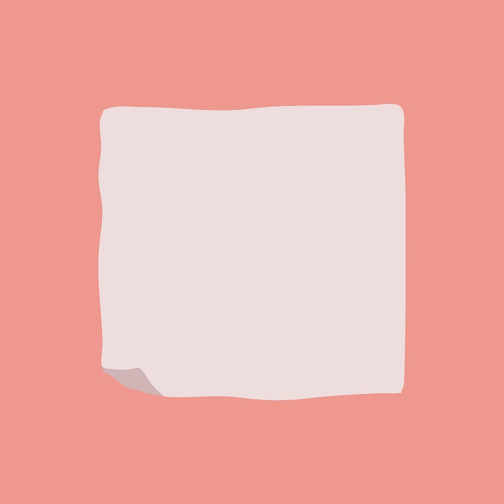 Pink note paper collage element, | Premium Vector - rawpixel