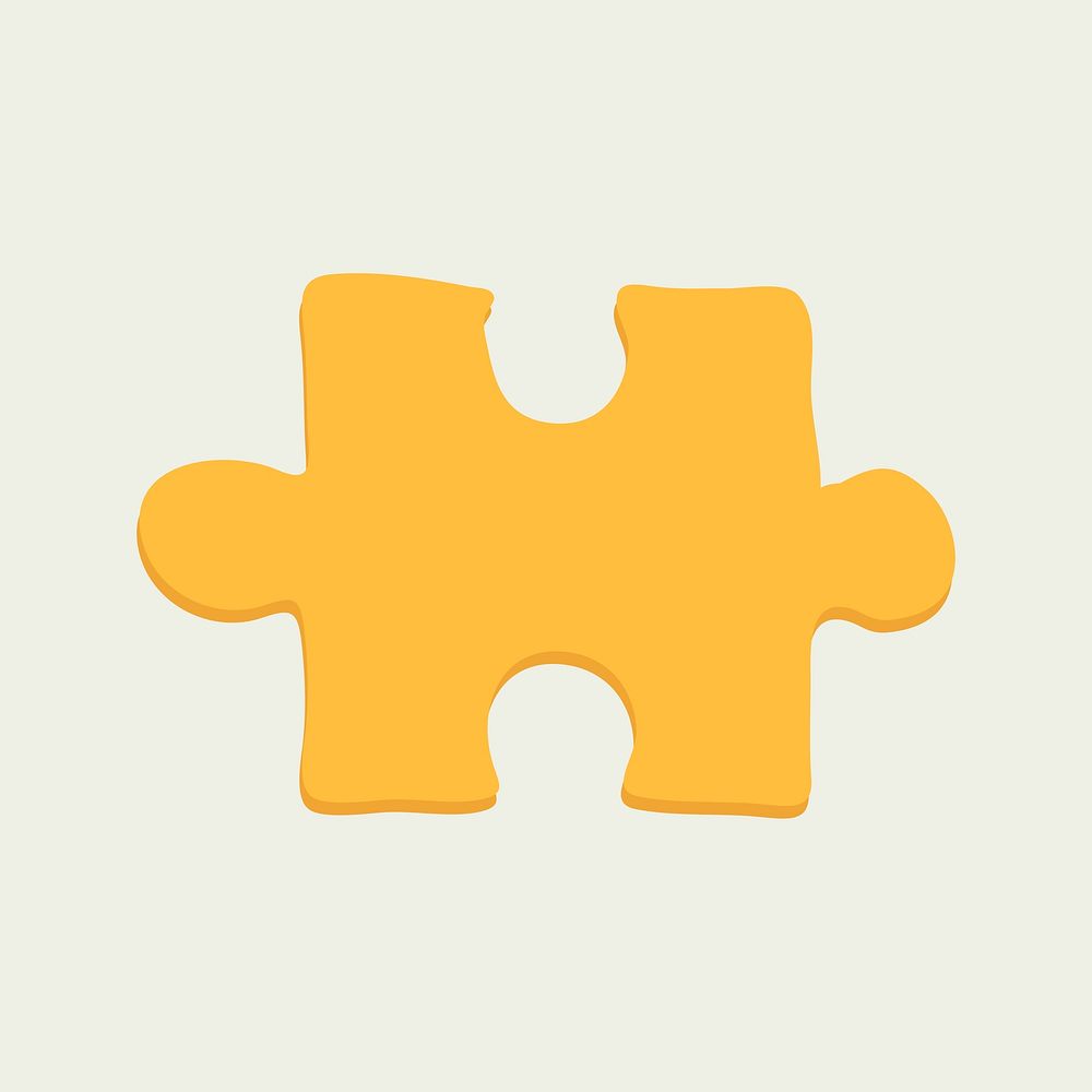 Yellow jigsaw sticker, autism awareness | Vector Illustration - rawpixel