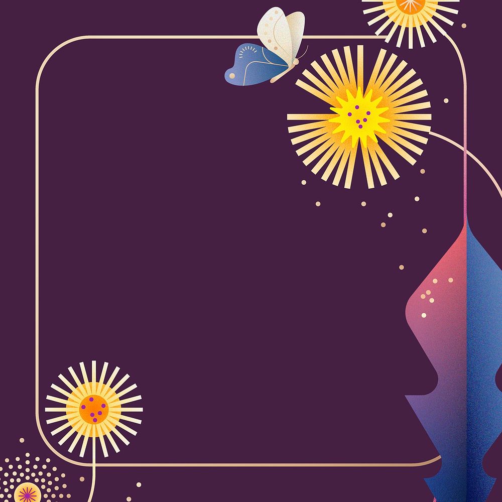 Yellow floral frame background, aesthetic | Free Photo - rawpixel