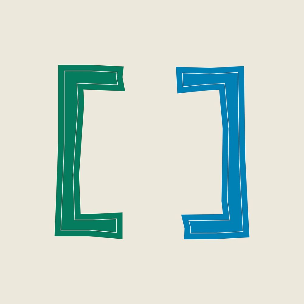 Colorful square brackets sticker, patterned | Premium PSD - rawpixel