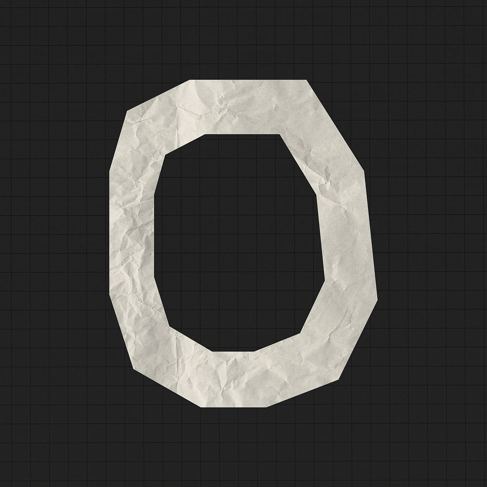 Paper texture capital O collage | Premium PSD - rawpixel