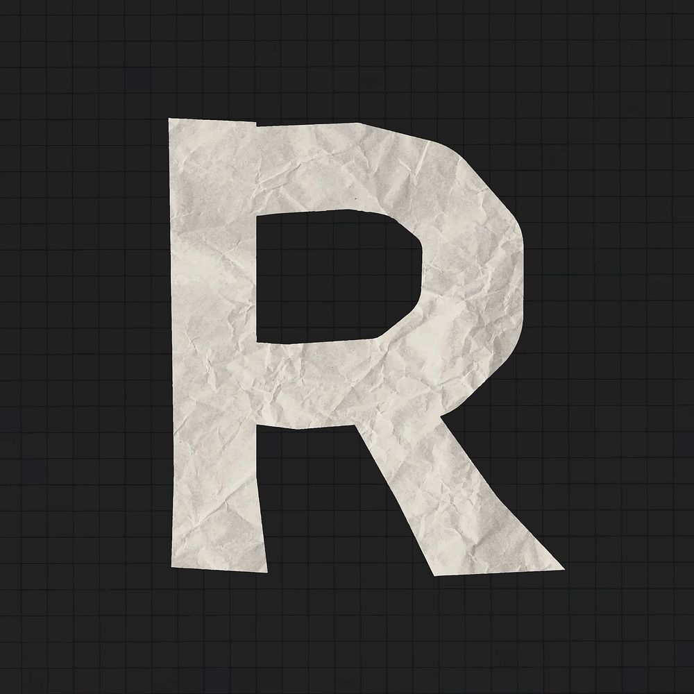Paper craft capital R letter, | Premium Vector - rawpixel