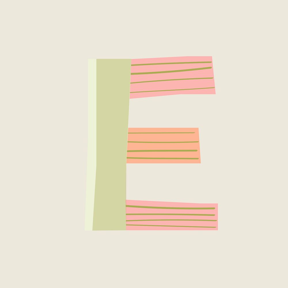 Colorful abstract capital E sticker, | Premium Vector - rawpixel