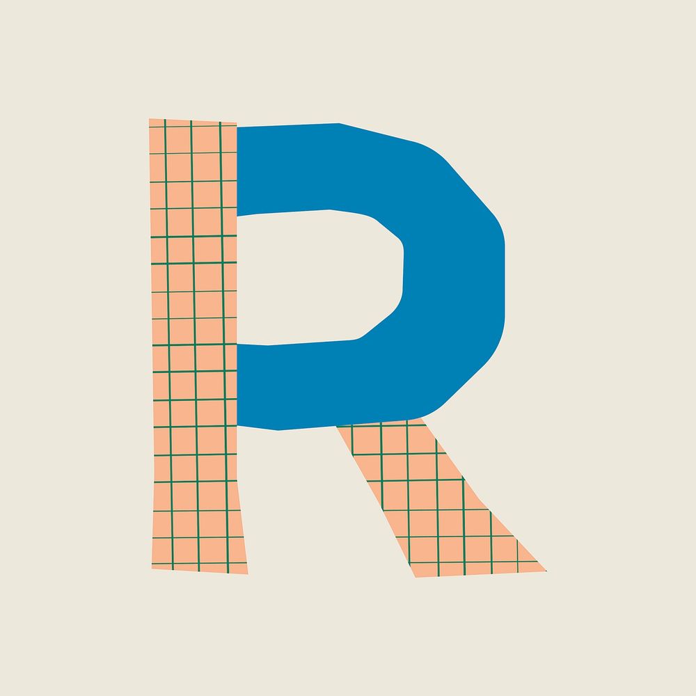 Colorful abstract capital R sticker, | Premium Vector - rawpixel