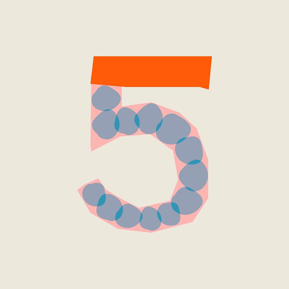 Abstract number 5 sticker, mathematics | Premium Vector - rawpixel
