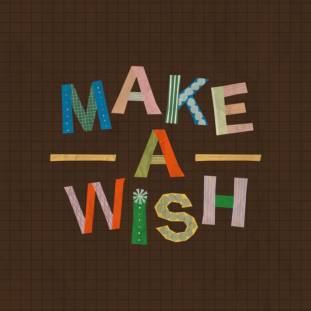 Make wish quote sticker, colorful | Premium PSD - rawpixel
