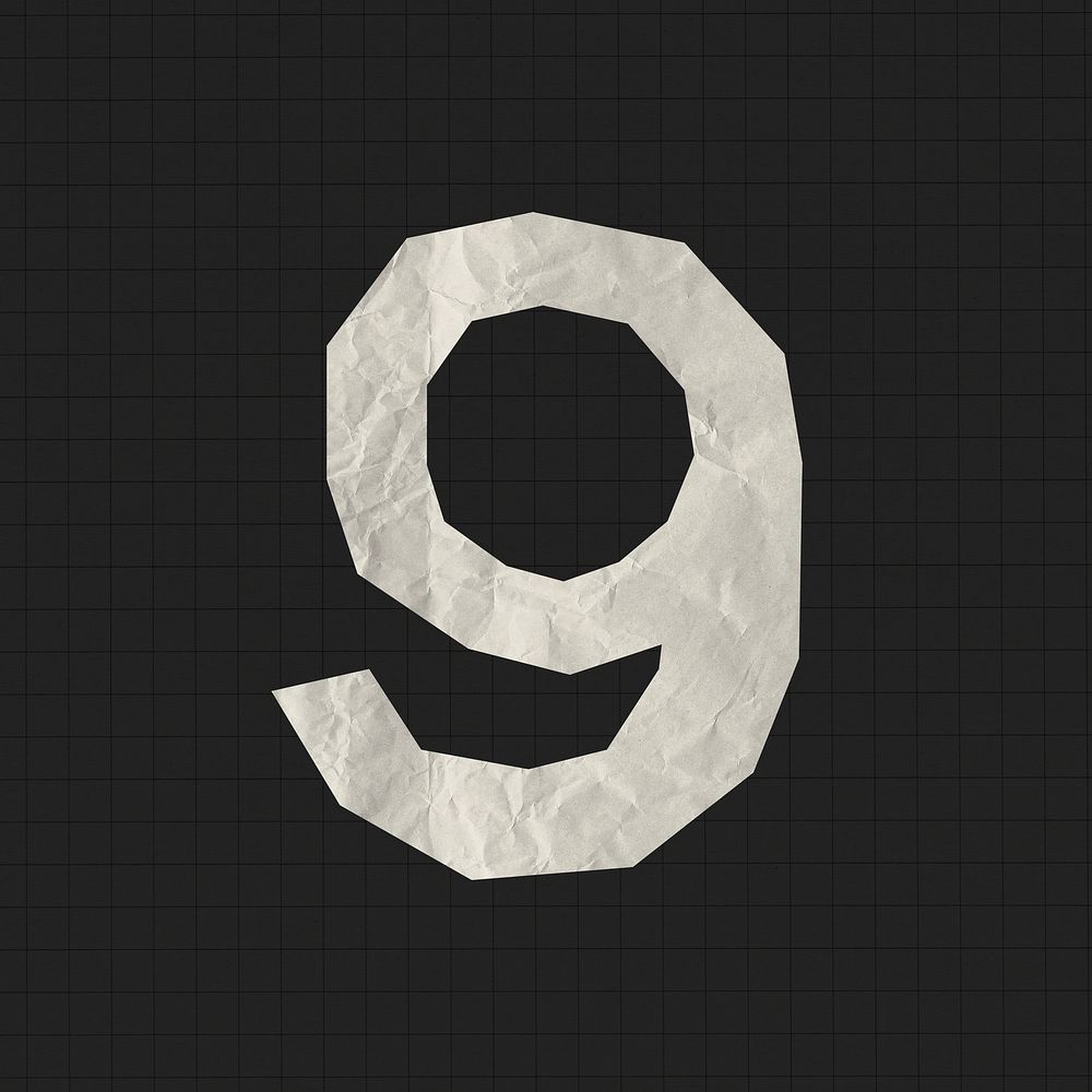 Number 9 sticker, crumpled paper | Premium PSD - rawpixel