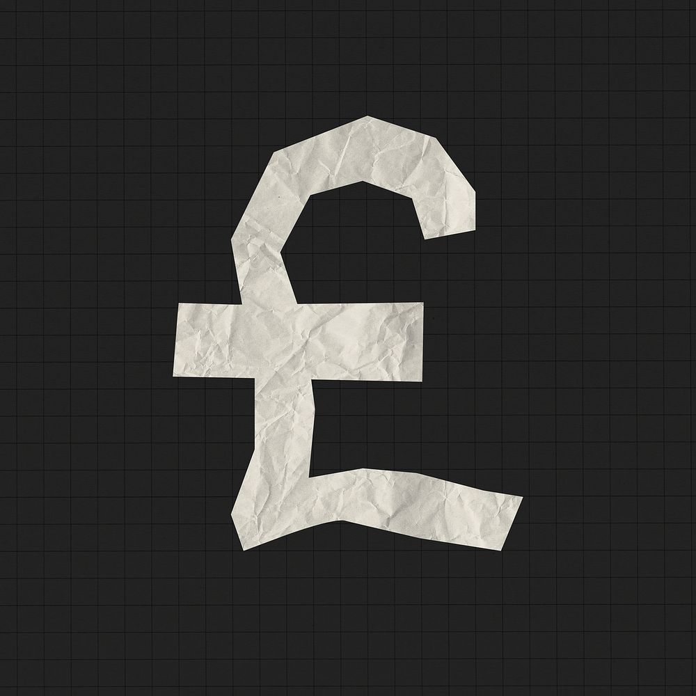 Paper texture pound currency symbol, | Premium PSD - rawpixel