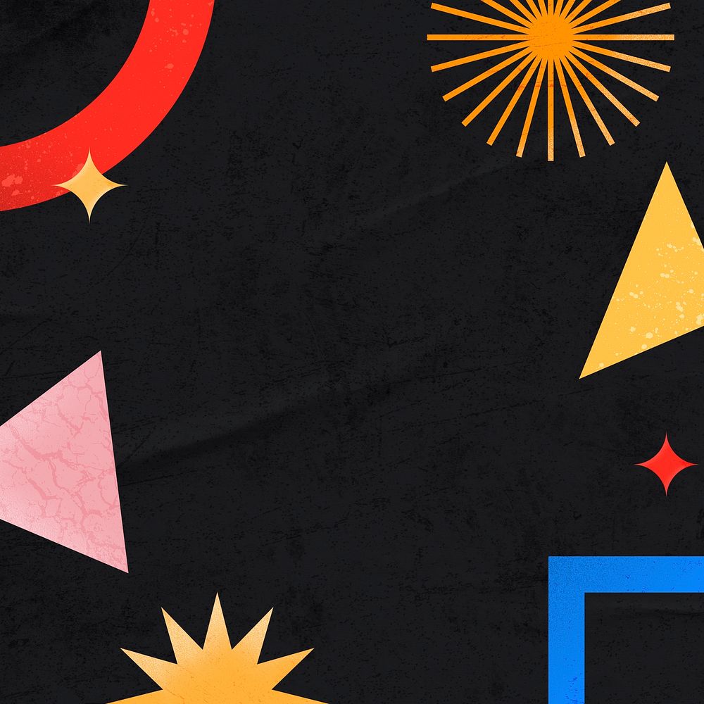 Geometric shapes border frame background, | Free Photo - rawpixel