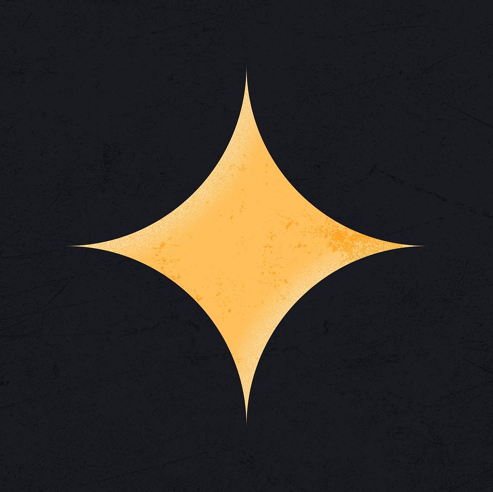 Sparkle shape collage element, yellow | Premium PSD - rawpixel