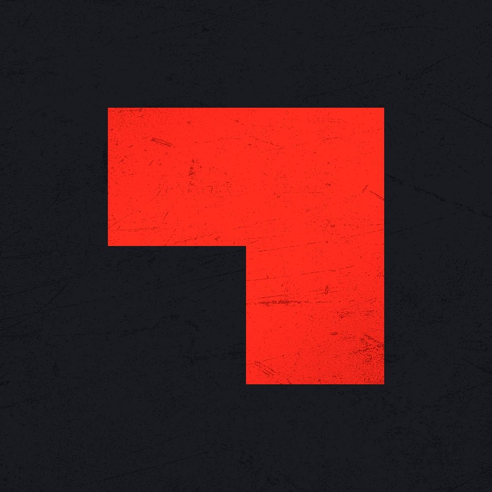 Corner shape collage element, red | Premium PSD - rawpixel