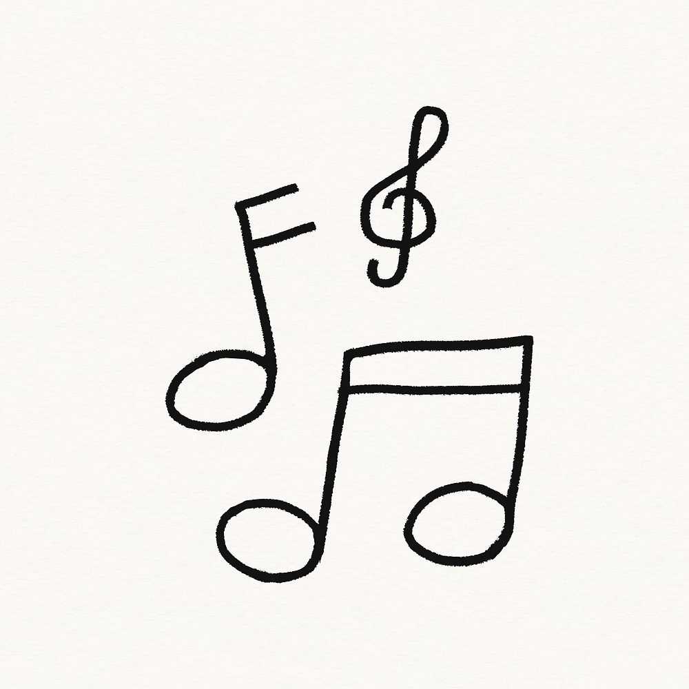 Musical notes clipart, cute doodle | Free Photo Illustration - rawpixel
