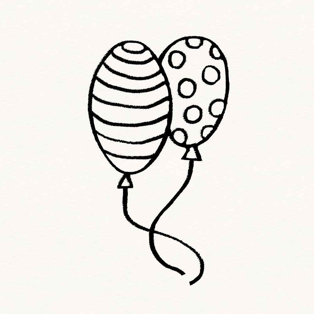 Birthday balloons clipart, cute party | Free Photo Illustration - rawpixel