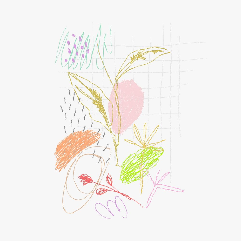 Cute line art illustration, pastel | Free Photo - rawpixel